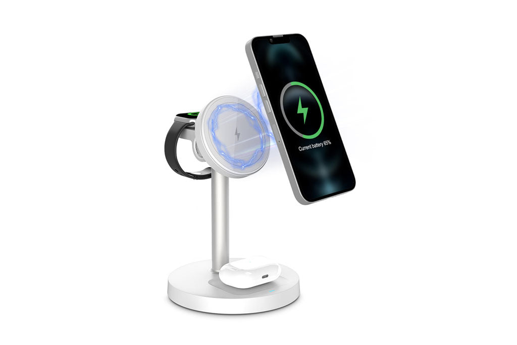3 in 1 Wireless Charger 15W Fast Charging Magnetic Wireless Charger ...