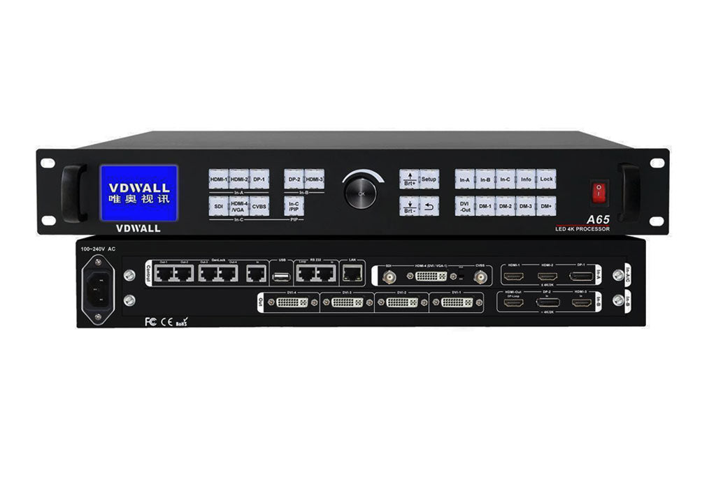 VDWALL A65 4K LED Video Processor With 4 DVI Output LED Video Wall Spl ...
