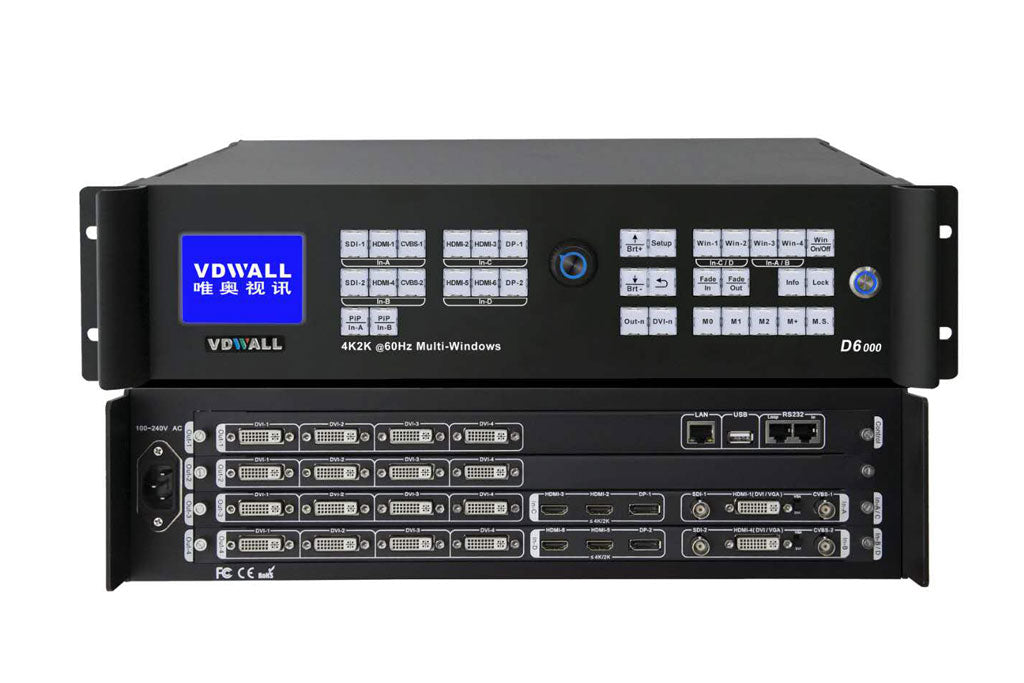VDWALL D6000 4K Multi-Window Mosaic Processor 60HZ LED Video Wall Spli – LED Controller Store